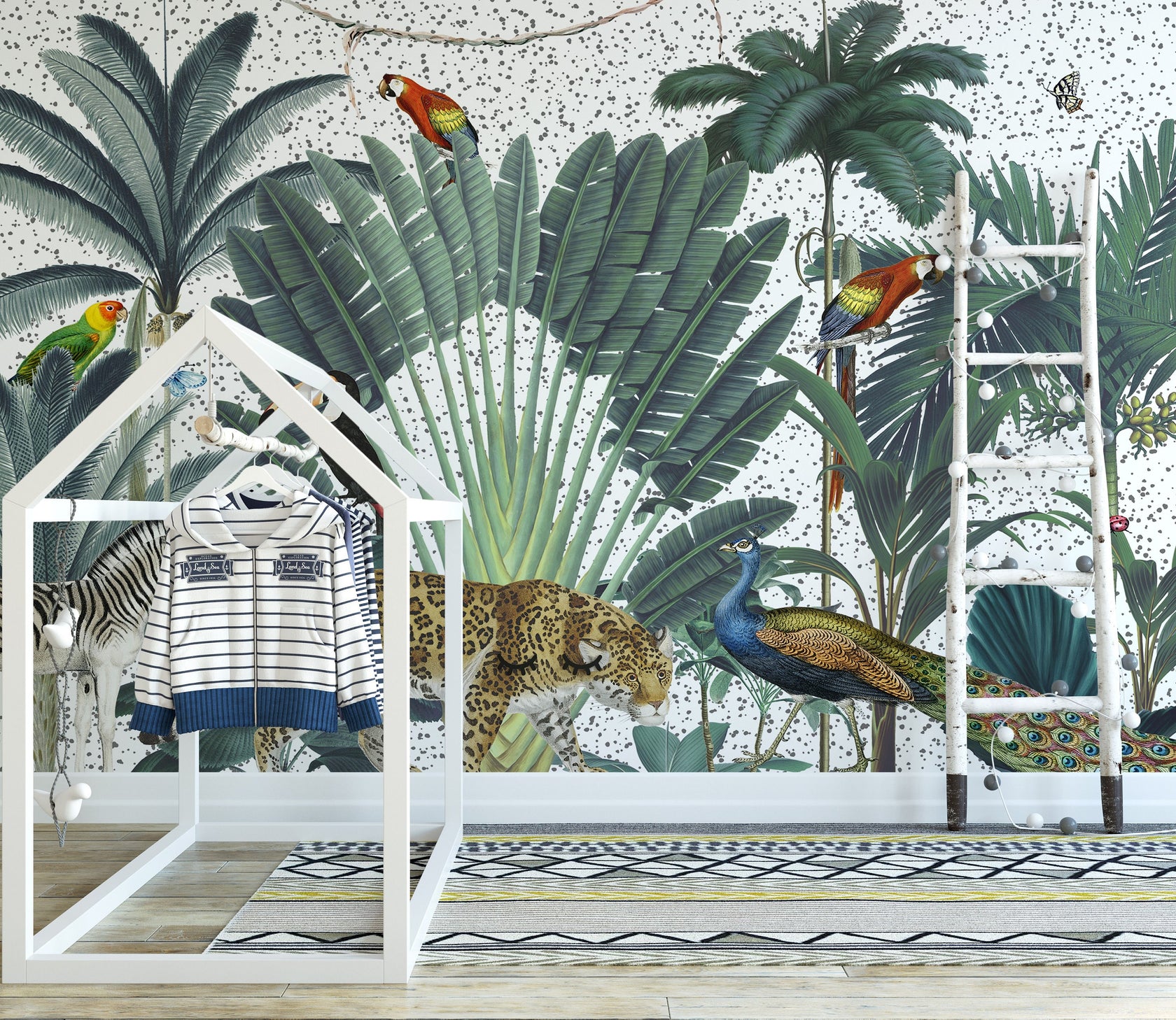 Royal Palms and Animals Wall Mural – MiMA Interiors